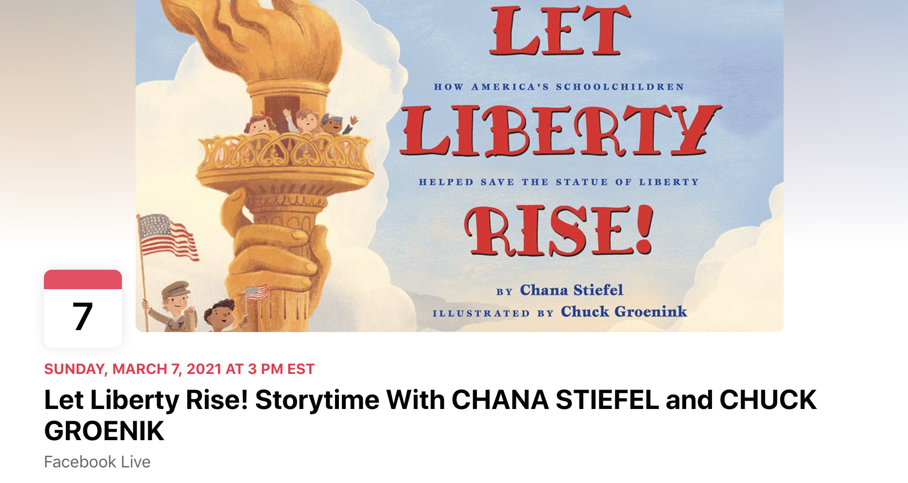 Replay of Let Liberty Rise Book Launch | Chana Stiefel